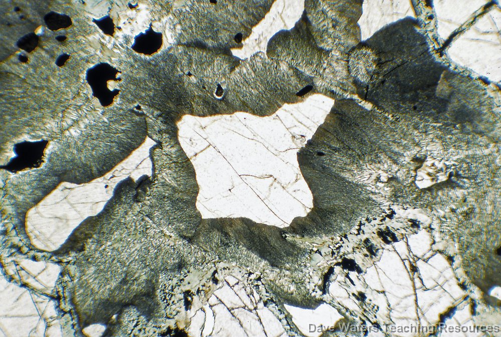 Omphacite breakdown to symplectite